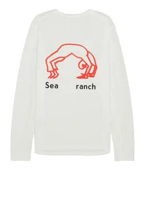 District Vision Hemp Long Sleeve T Shirt In White - Sea Ranch